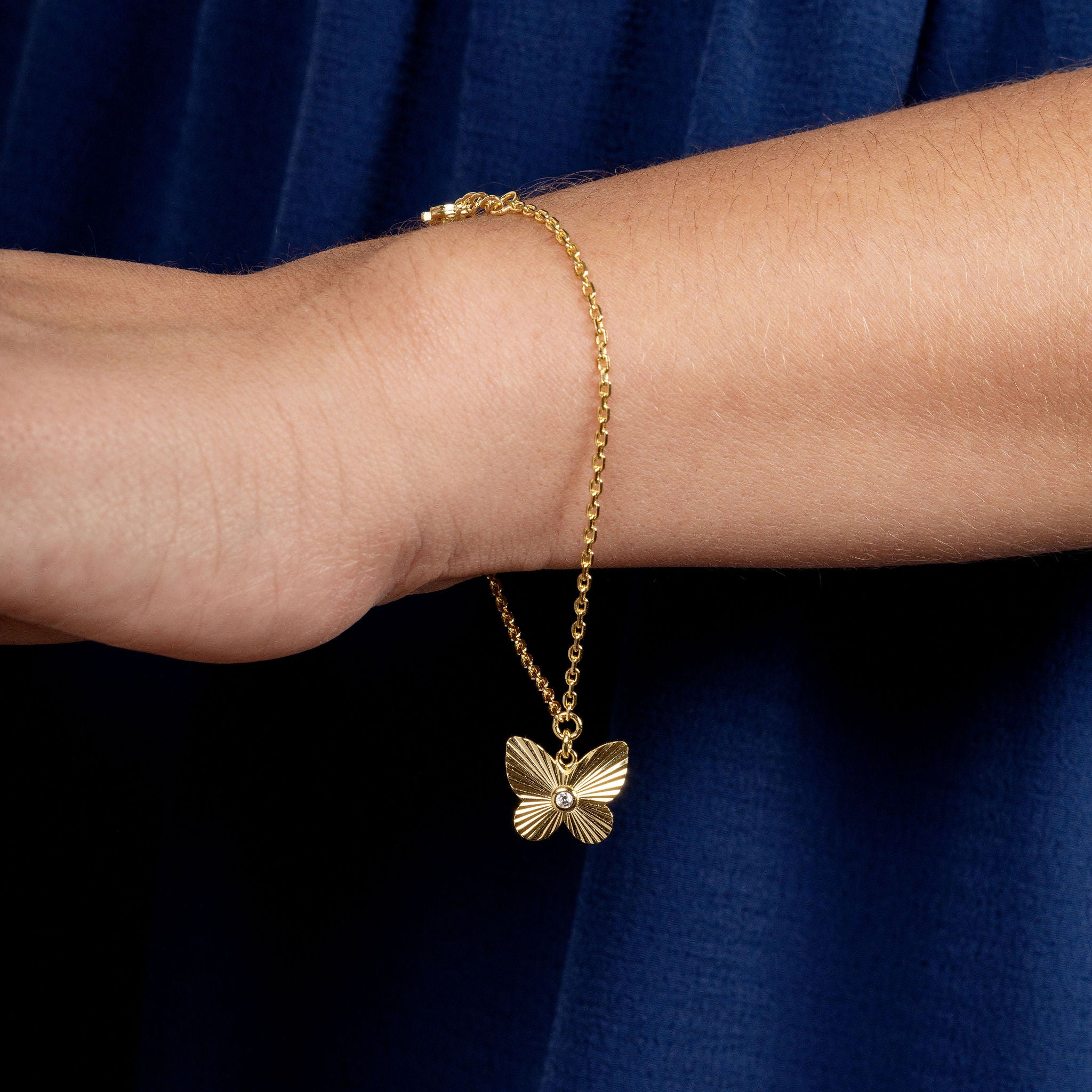 Gold Butterfly Charm Bracelet | Bracelet – Shop Marlowe Street